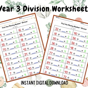 Division Pack for Beginners, Teacher-made Maths Worksheets for 3rd ...