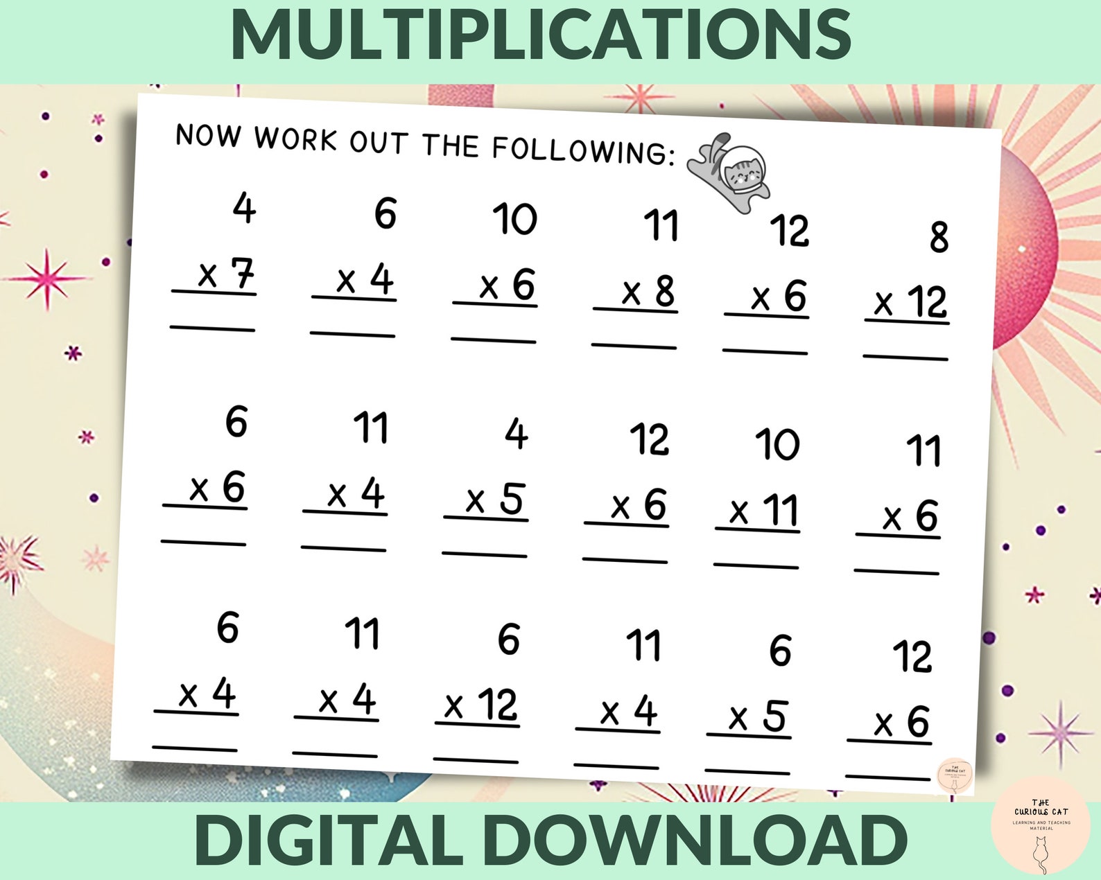 Maths Multiplication Practice Worksheets, Skip Counting Coloring ...