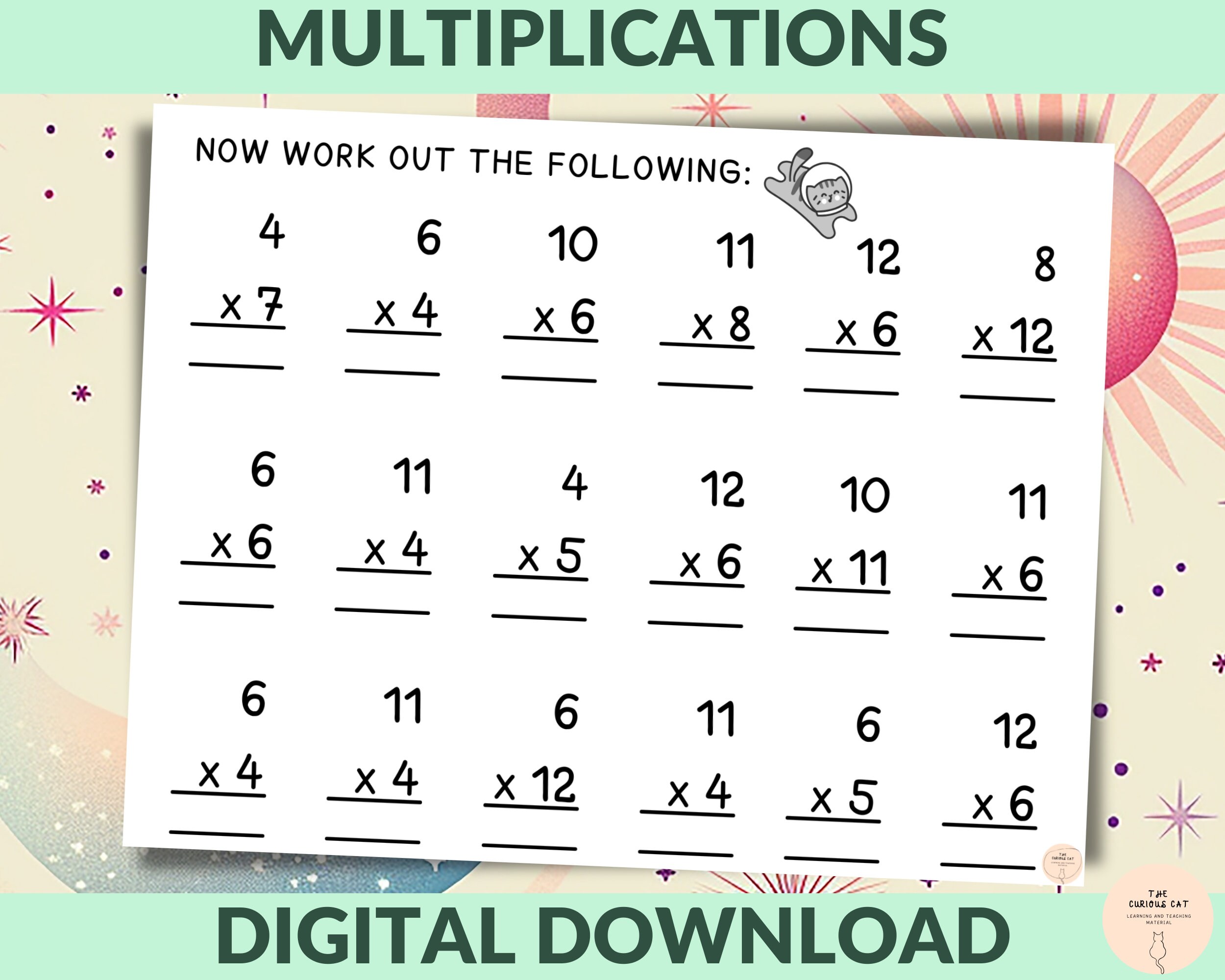 Maths Multiplication Practice Worksheets, Skip Counting Coloring ...