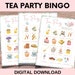 Vintage Tea Party Bingo Games, Bingo Cards, Labelled Calling Cards ...