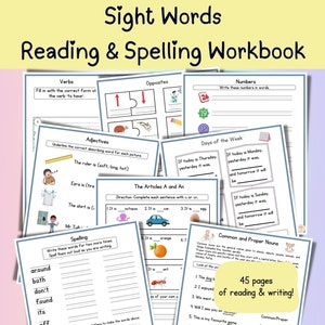 Spelling, Reading and Writing Worksheets, 2nd Grade Sight Words ...