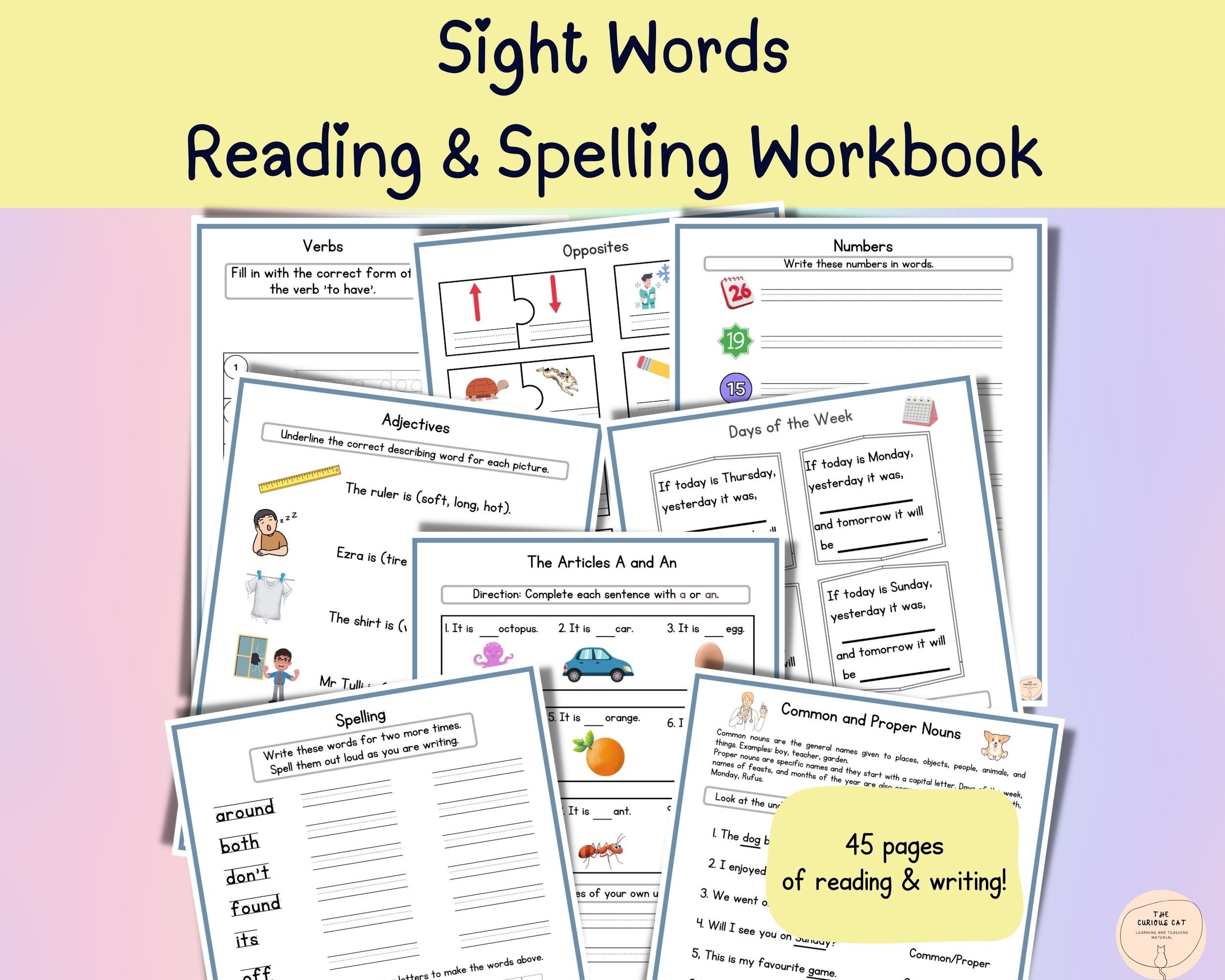 Spelling, Reading, and Writing Worksheets | 2nd Grade Sight Words ...