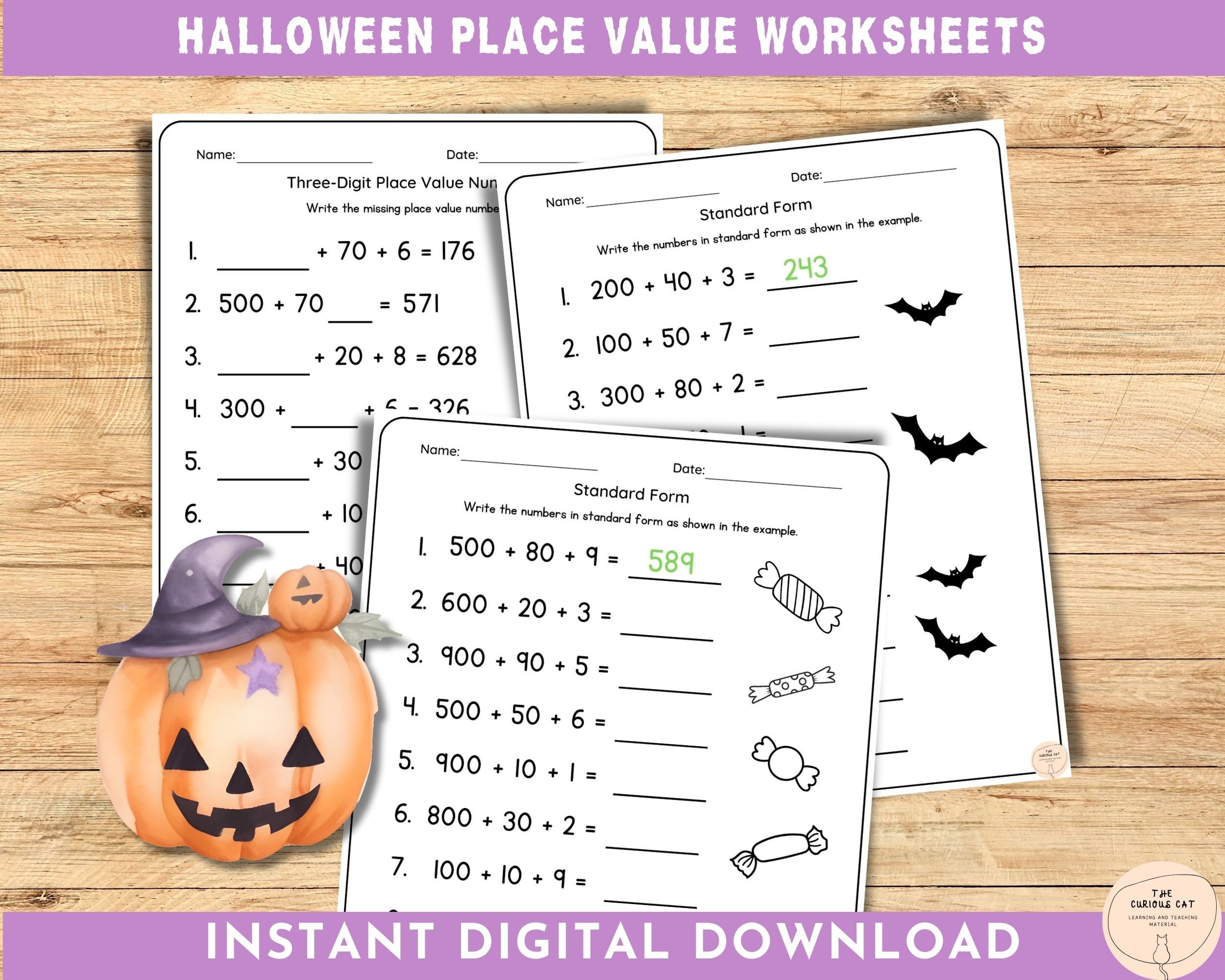 Maths Place Value Worksheets, 2nd and 3rd Grade Maths Printables ...