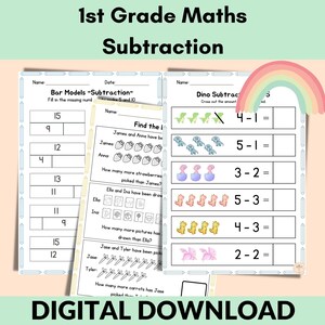 Subtraction Worksheets for 1st Grade, Printables for Subtraction ...