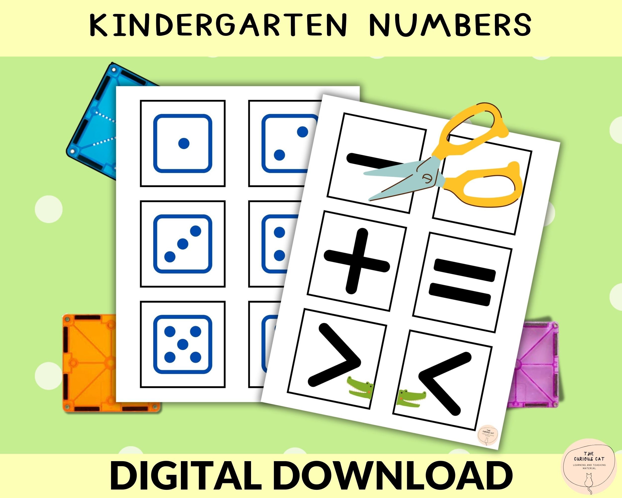 Kindergarten Numbers Activity, Printable Number Game, Addition ...