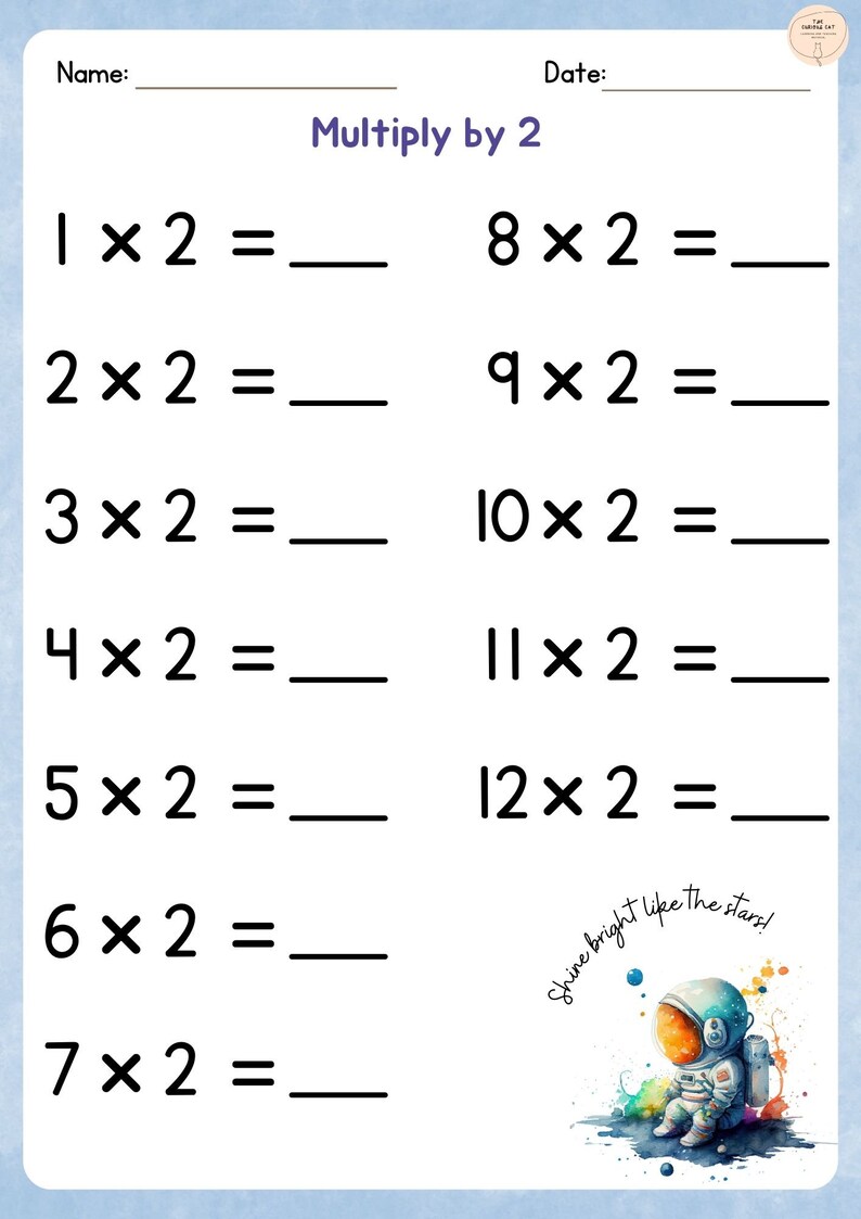 Maths Worksheets, Multiplication Practice Sheets, Homeschooling 3rd ...