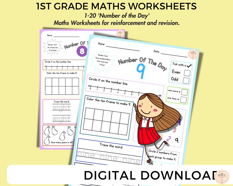 Maths Worksheets, 1st Grade Printables, Addition and Subtraction ...