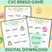 Kindergarten Phonics Game, Printable Bingo Cards & Games, Phonemic ...