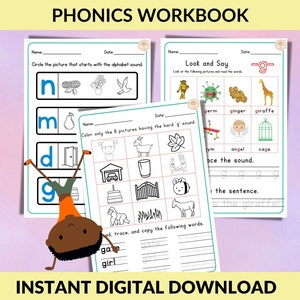 Phonics Worksheets Beginning Sounds, Reading and Writing Phonics ...