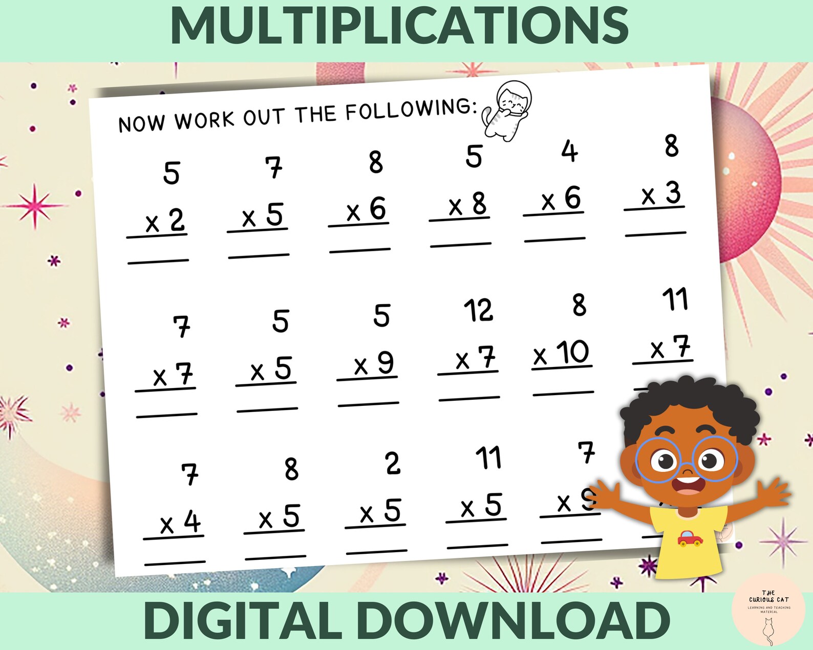 Maths Multiplication Practice Worksheets, Skip Counting Coloring ...