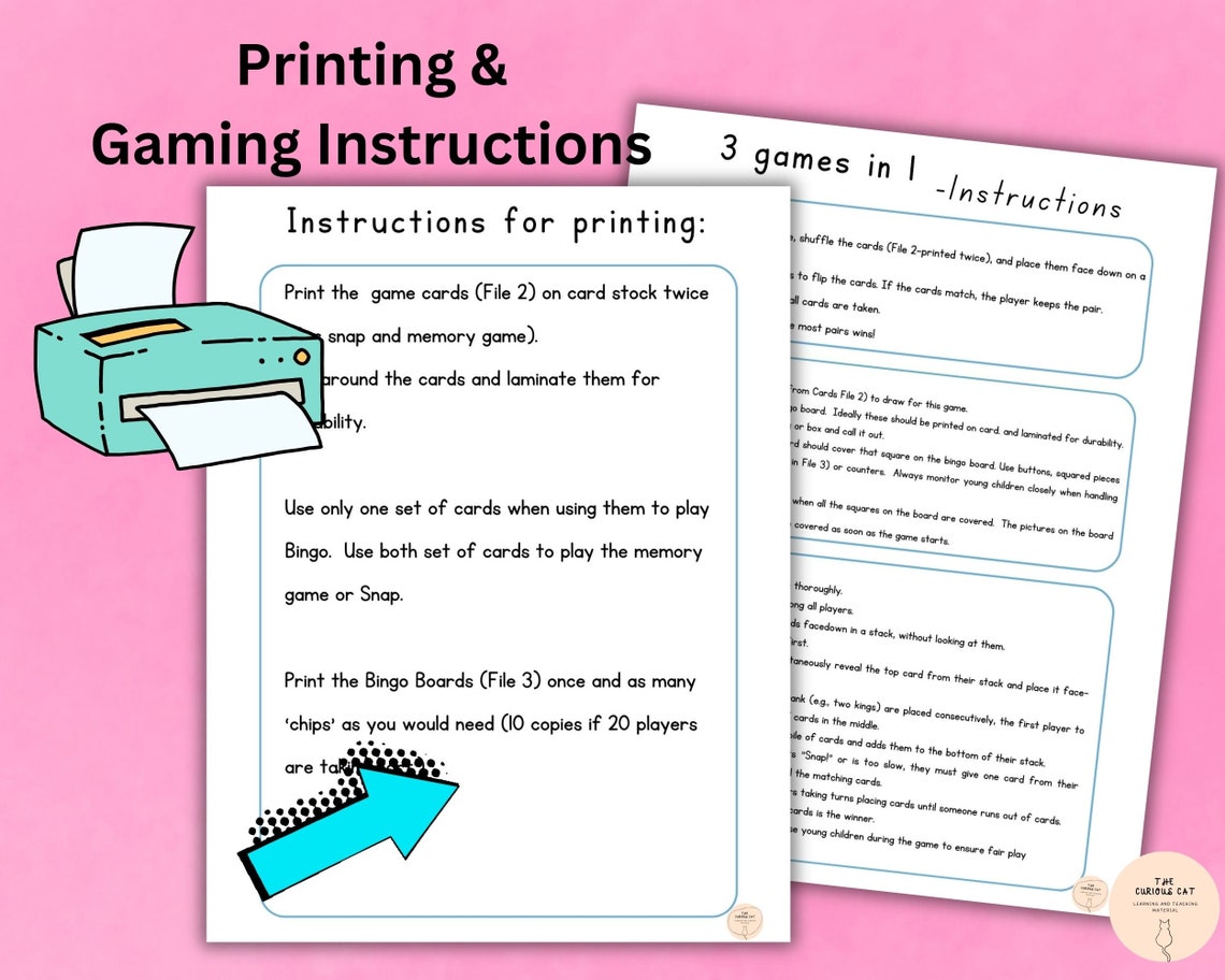 CVC Bingo and Card Games, Printable Bingo Cards and Games, Phonemic ...