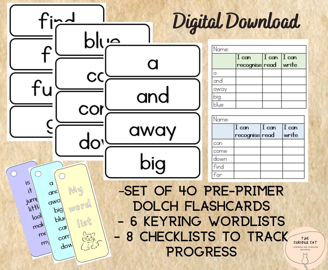 Sight Words Flashcards for Kindergarten Daycare Resources Reading ...