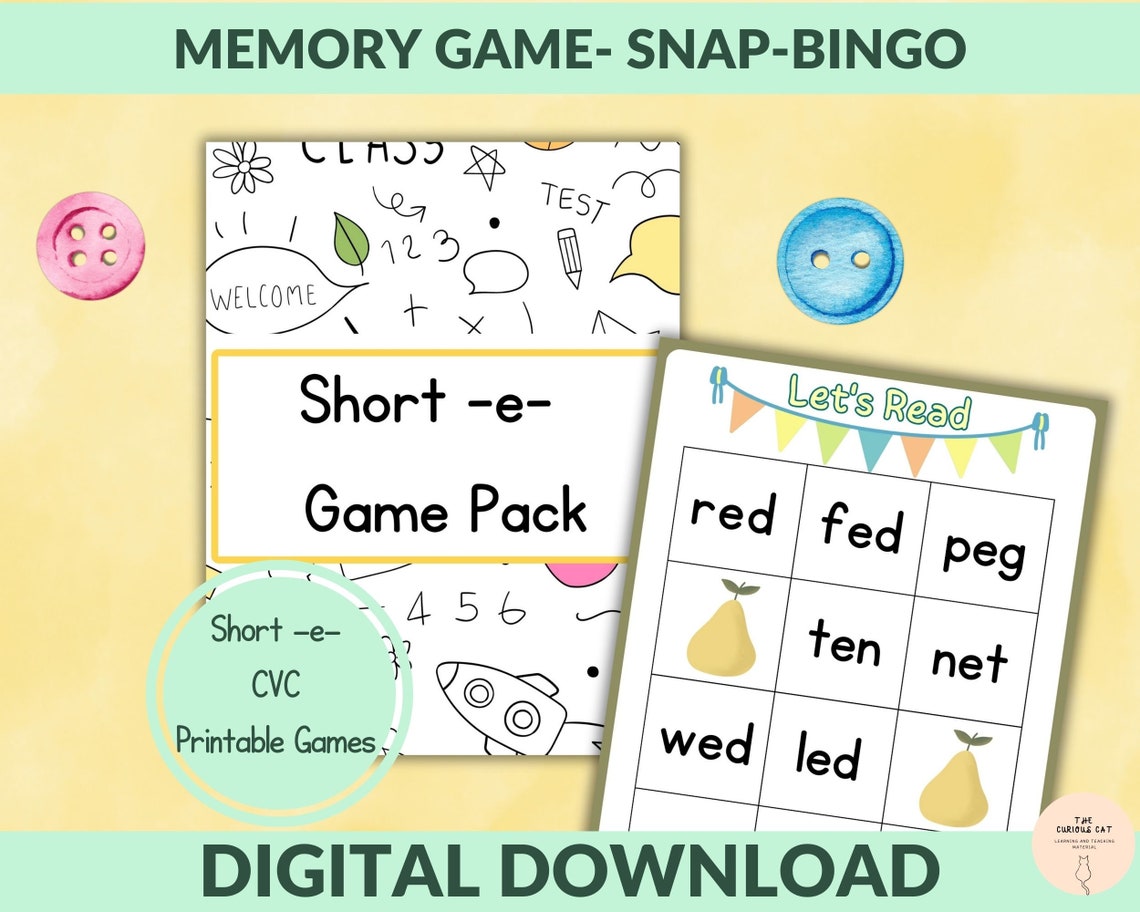 Kindergarten Phonics Game, Printable Bingo Cards & Games, Phonemic ...