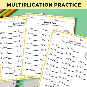 Multiplication Worksheets, Maths Fluency Printables, Times Tables ...
