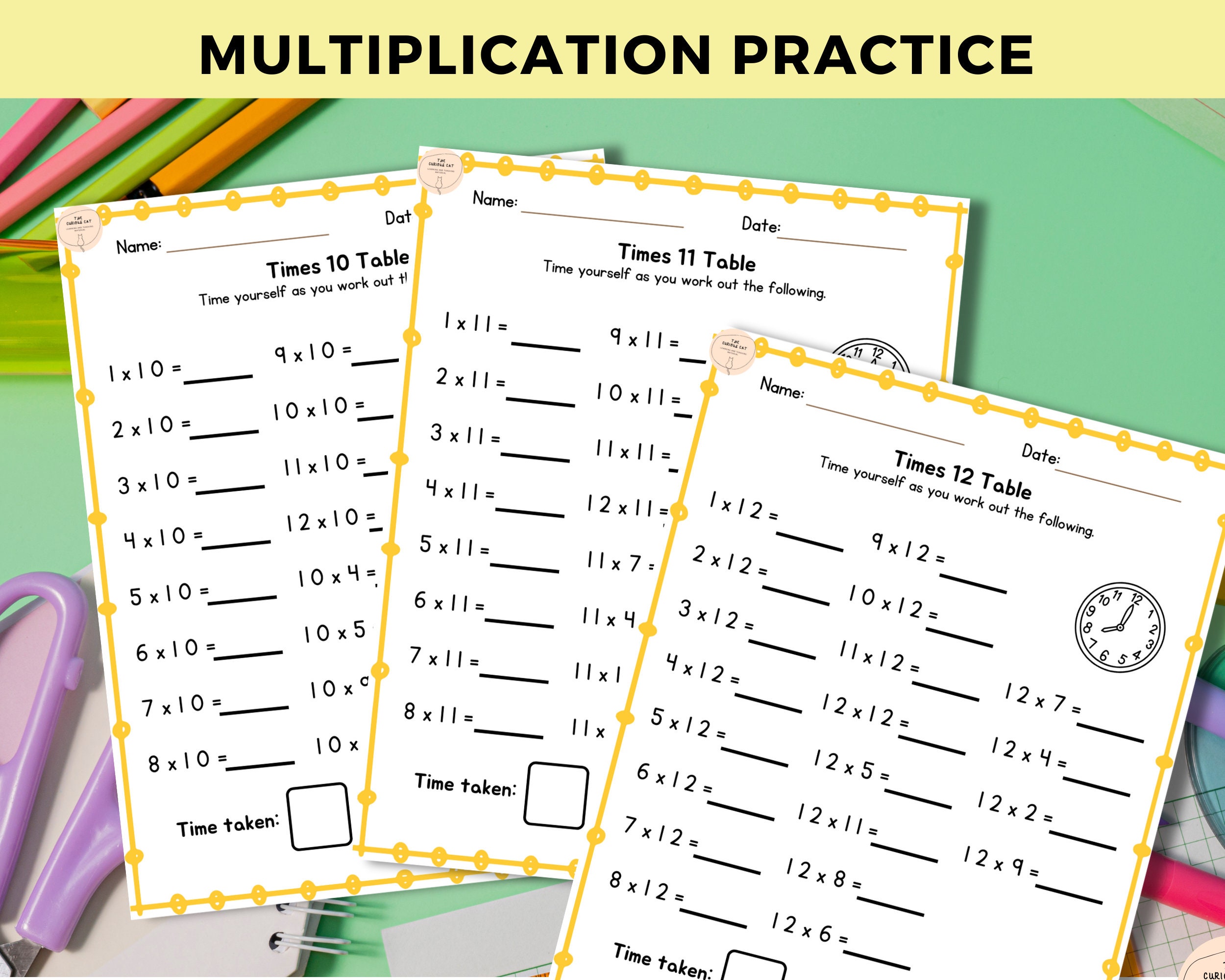 Multiplication Worksheets, Maths Fluency Printables, Times Tables ...