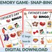 Father's Day Game Pack, Bingo, Snap and Memory Games, Father's Day Fun ...