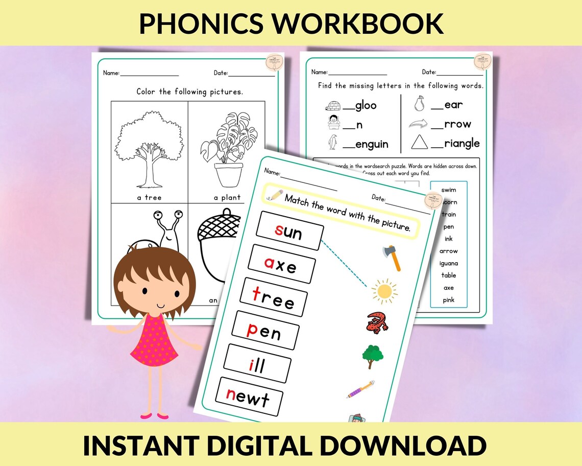 Phonics Worksheets Beginning Sounds, Reading and Writing Phonics ...