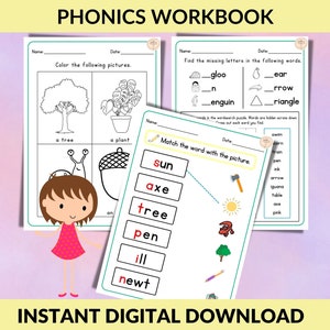 Phonics Worksheets Beginning Sounds, Reading and Writing Phonics ...