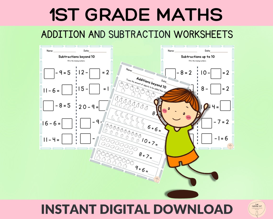 Addition and Subtraction Worksheets Maths 1st Grade Homeschool ...