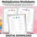 Maths Worksheets | Multiplication Printouts for 2nd - 3rd Grade With ...