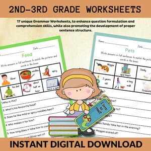 Reading & Writing Worksheets for 2nd and 3rd Grade | Sentence Building ...