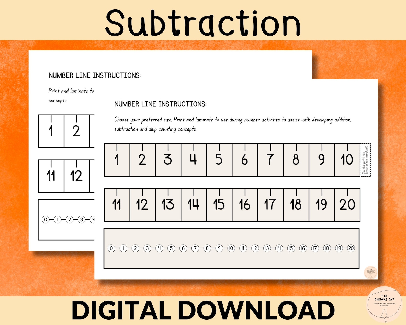 20 Printable Subtraction for Kindergarten 1st Grade 2nd Grade Math ...