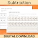 20 Printable Subtraction for Kindergarten 1st Grade 2nd Grade Math ...