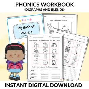 Phonics Worksheets for 2nd Grade, Spelling, Digraphs and Blends ...