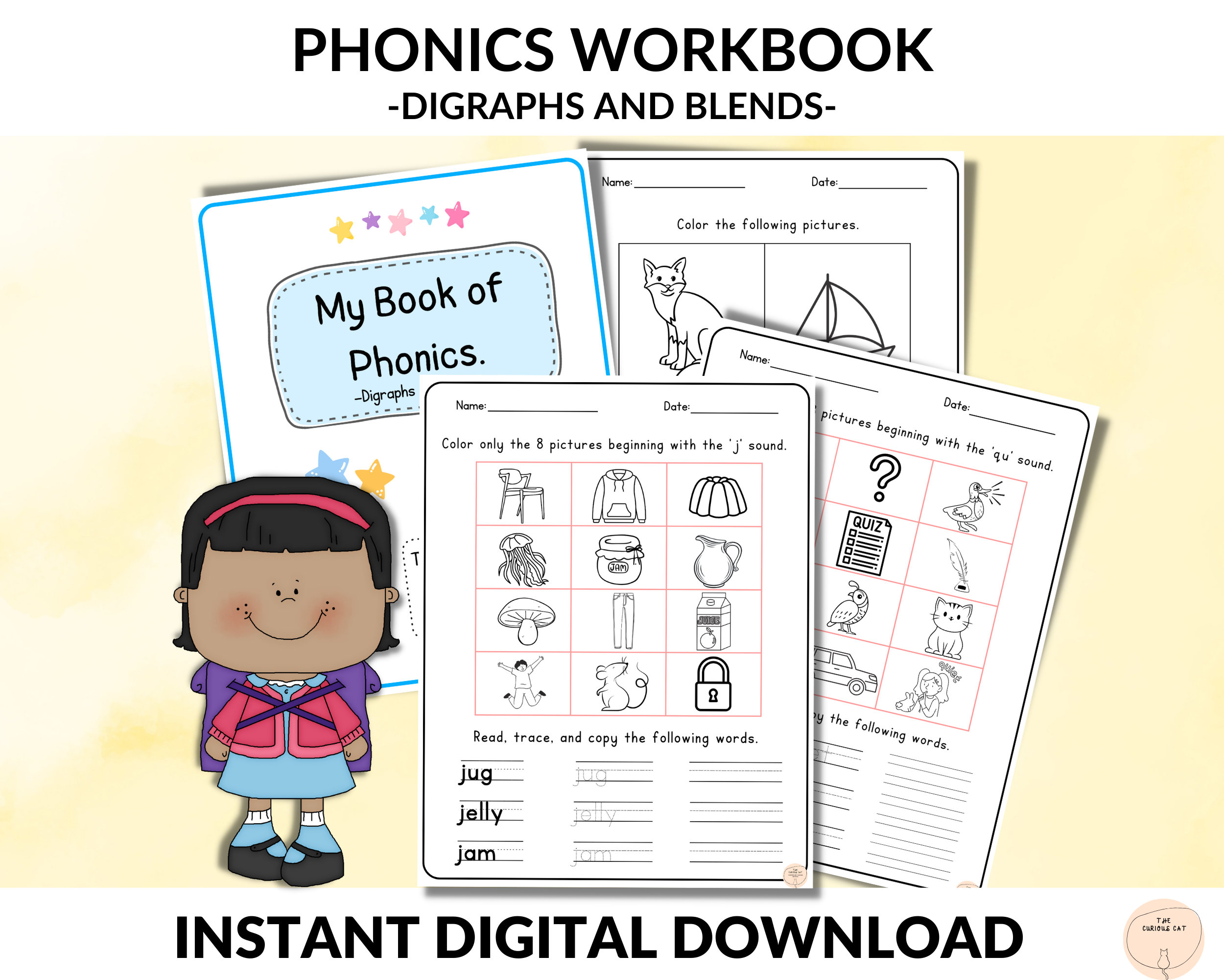 Phonics Worksheets for 2nd Grade, Spelling, Digraphs and Blends ...