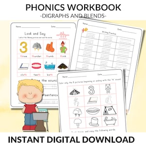 Phonics Worksheets for 2nd Grade, Spelling, Digraphs and Blends ...