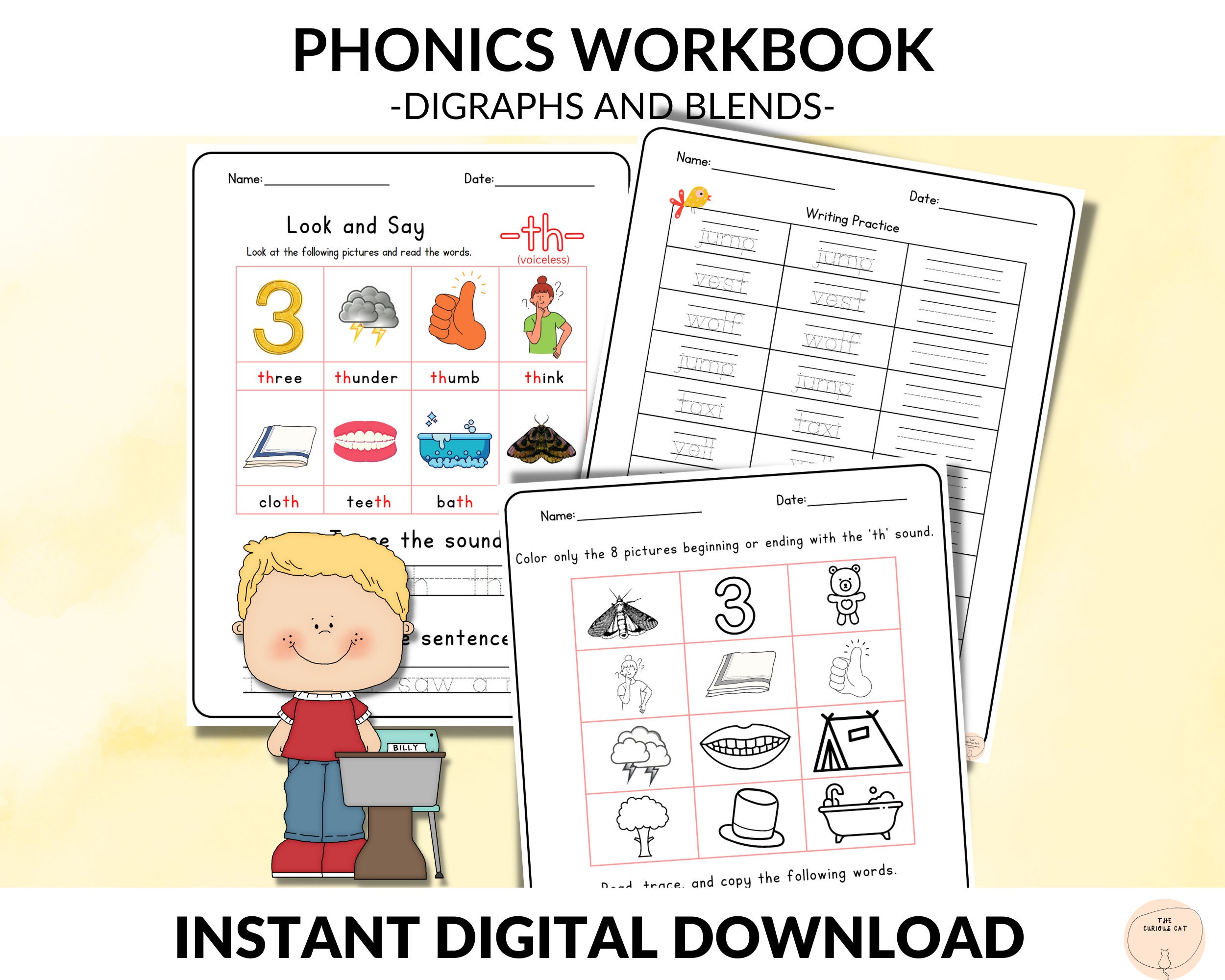 Phonics Worksheets for 2nd Grade, Spelling, Digraphs and Blends ...
