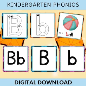 Phonics Alphabet Flashcards, Kindergarten Activity Cards, Magnetic ...