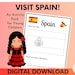 Spain Worksheets, Pre-school Worksheets, A Fun and Educational Travel ...