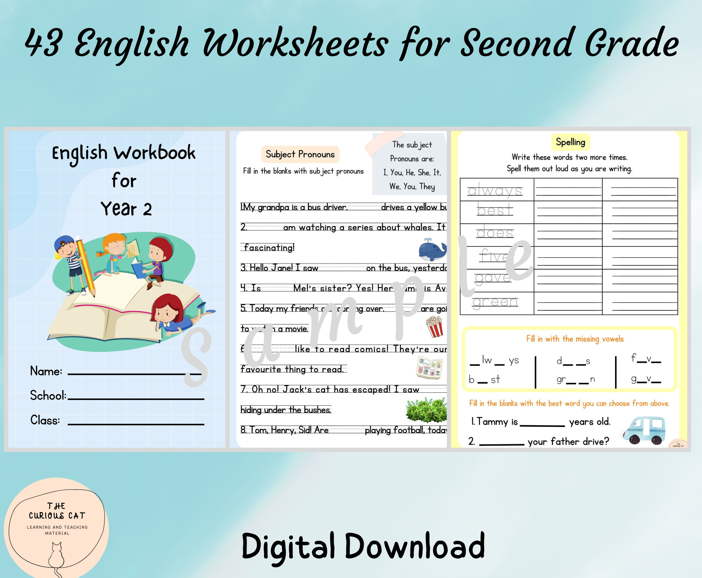 English Worksheets For Grade 2