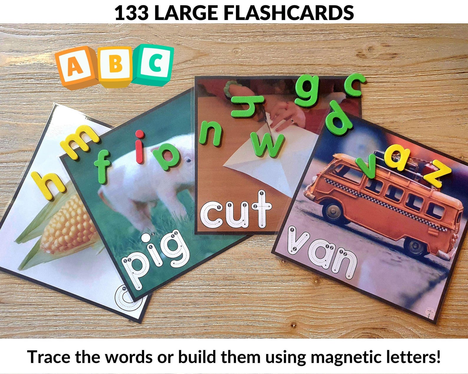 Phonics Printables, Word Picture Flashcards, CVC Cards, Literacy Center ...
