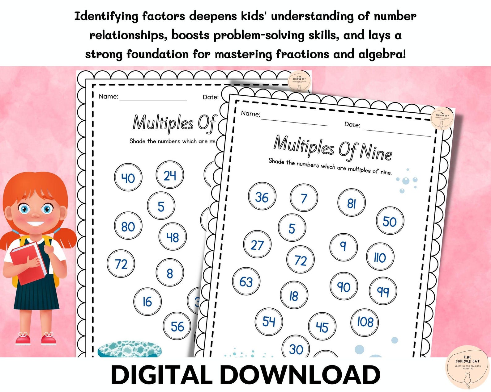 Maths Worksheets | Multiplication Printouts for 2nd - 3rd Grade With ...