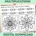 Maths Multiplication Practice Worksheets, Skip Counting Coloring ...