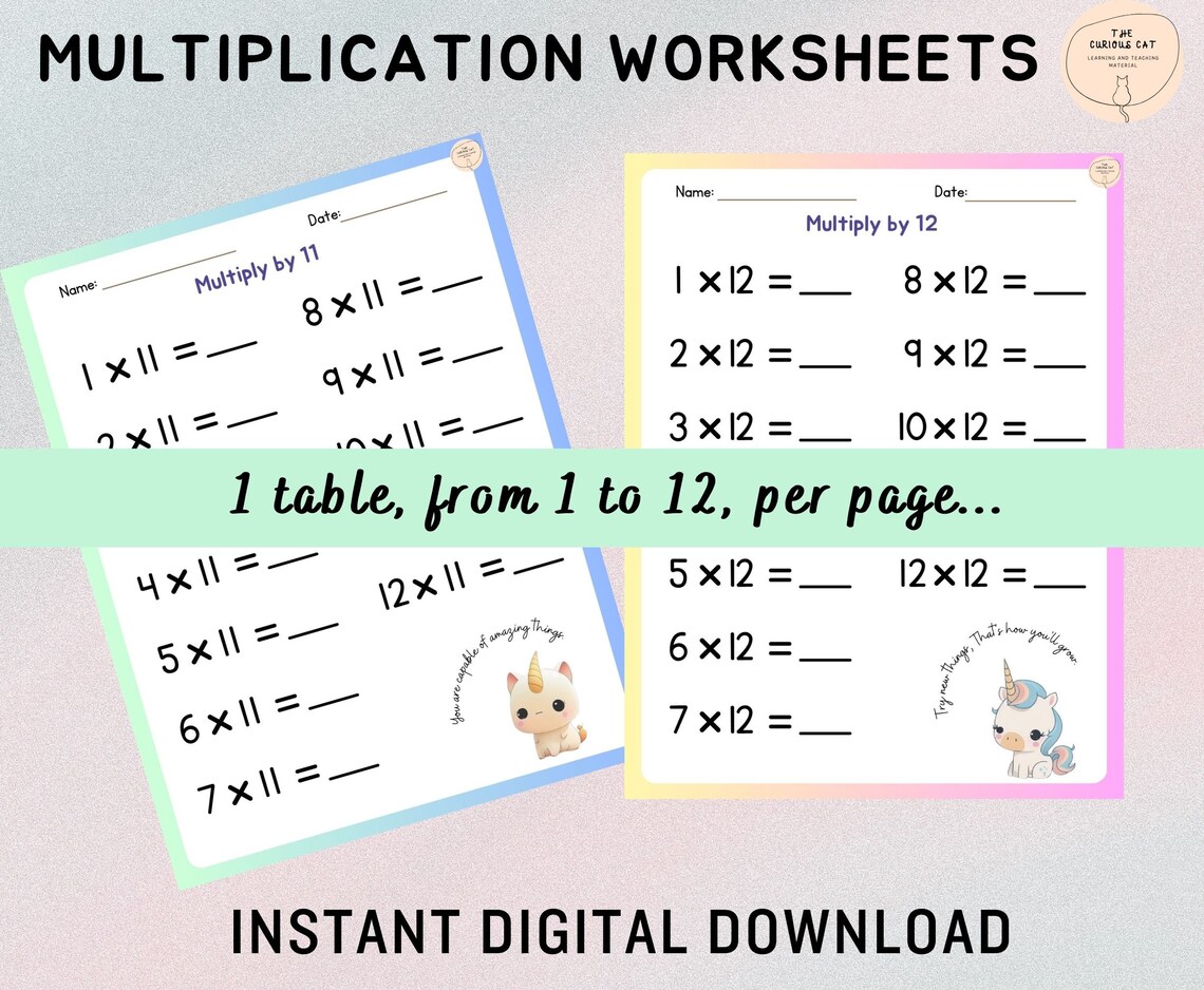 Multiplication Worksheets, Maths Revision, Multiplication Revision ...