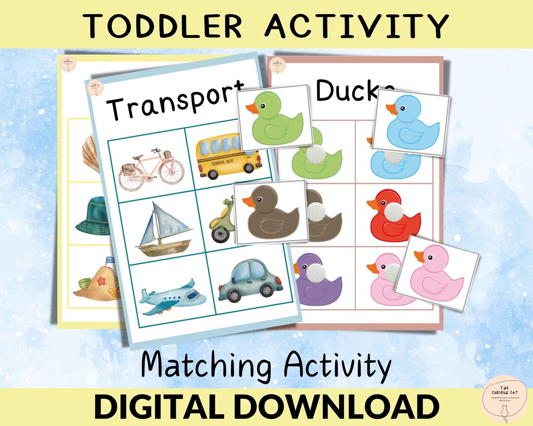 Toddler Sorting Activity Printables Set: Shapes, Animals, Fruits ...