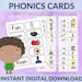 Phonics Words and Picture Cards, CVC Word Families Matching Flashcards ...