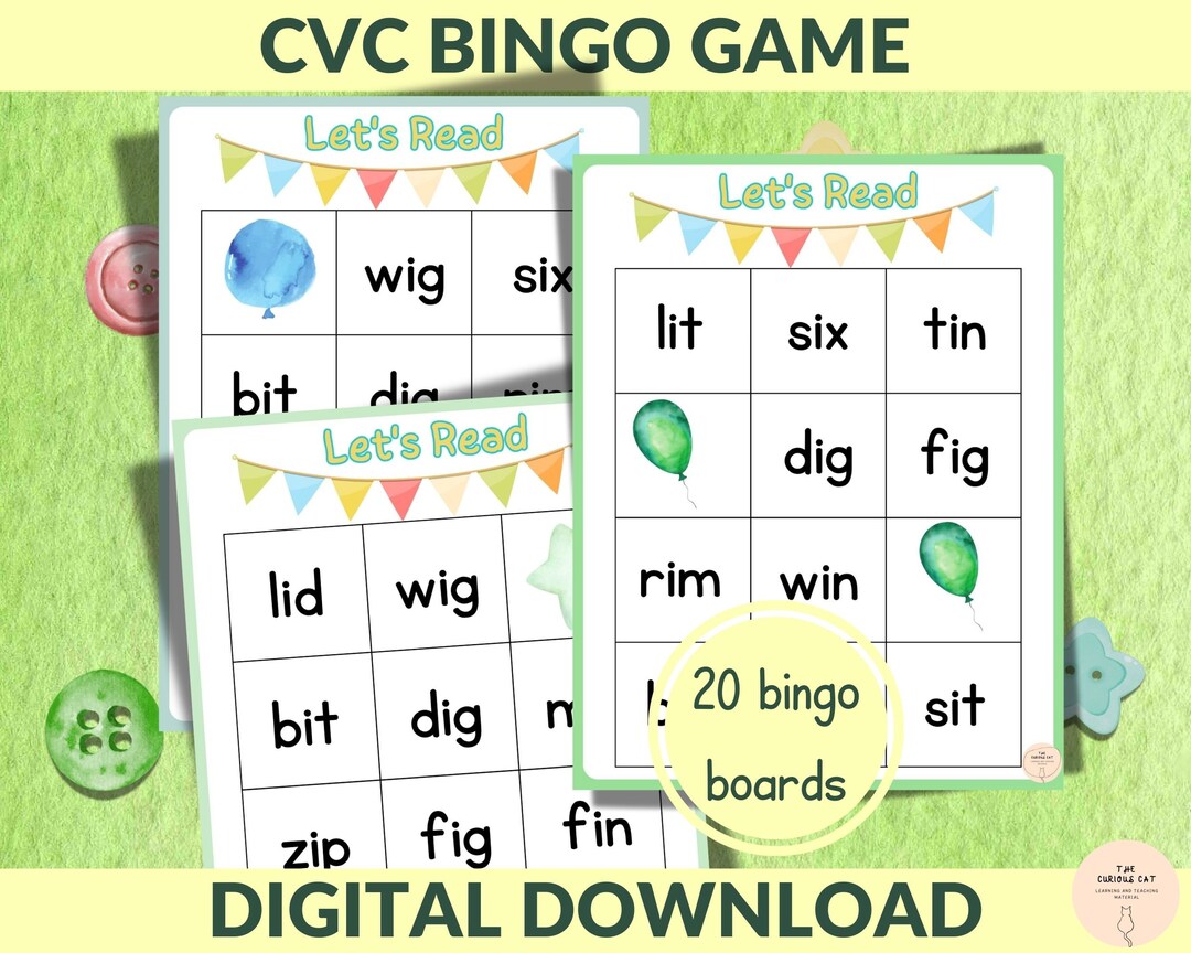 CVC Phonics Printable Activity for Pre-k and Kindergarten, Phonemic ...