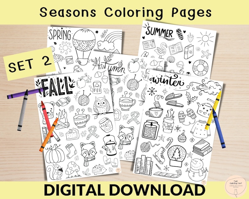 Seasons Coloring Pages Learn the Seasons for Kindergarten Coloring ...
