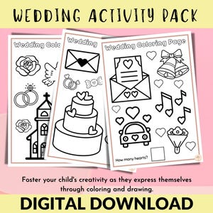 Printable Activity Bundle Kids Printable Wedding Theme Activities ...