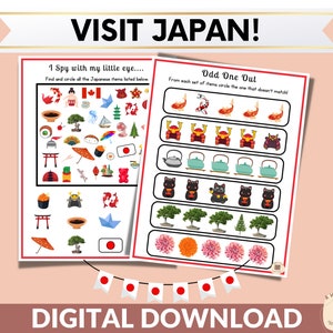 Japan Worksheets, Learning & Travel Printable for Children; Kids ...