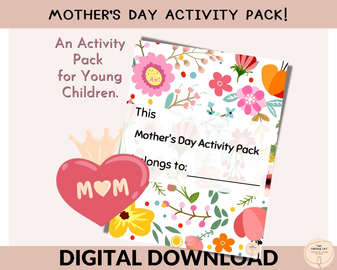 Mother's Day Activity Pack for Kids, Mothering Sunday Learning Pack ...
