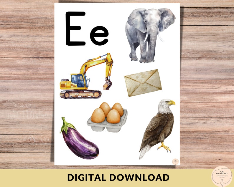 Pre-school Alphabet Posters, Toddlers Letter Sounds, Kindergarten ...