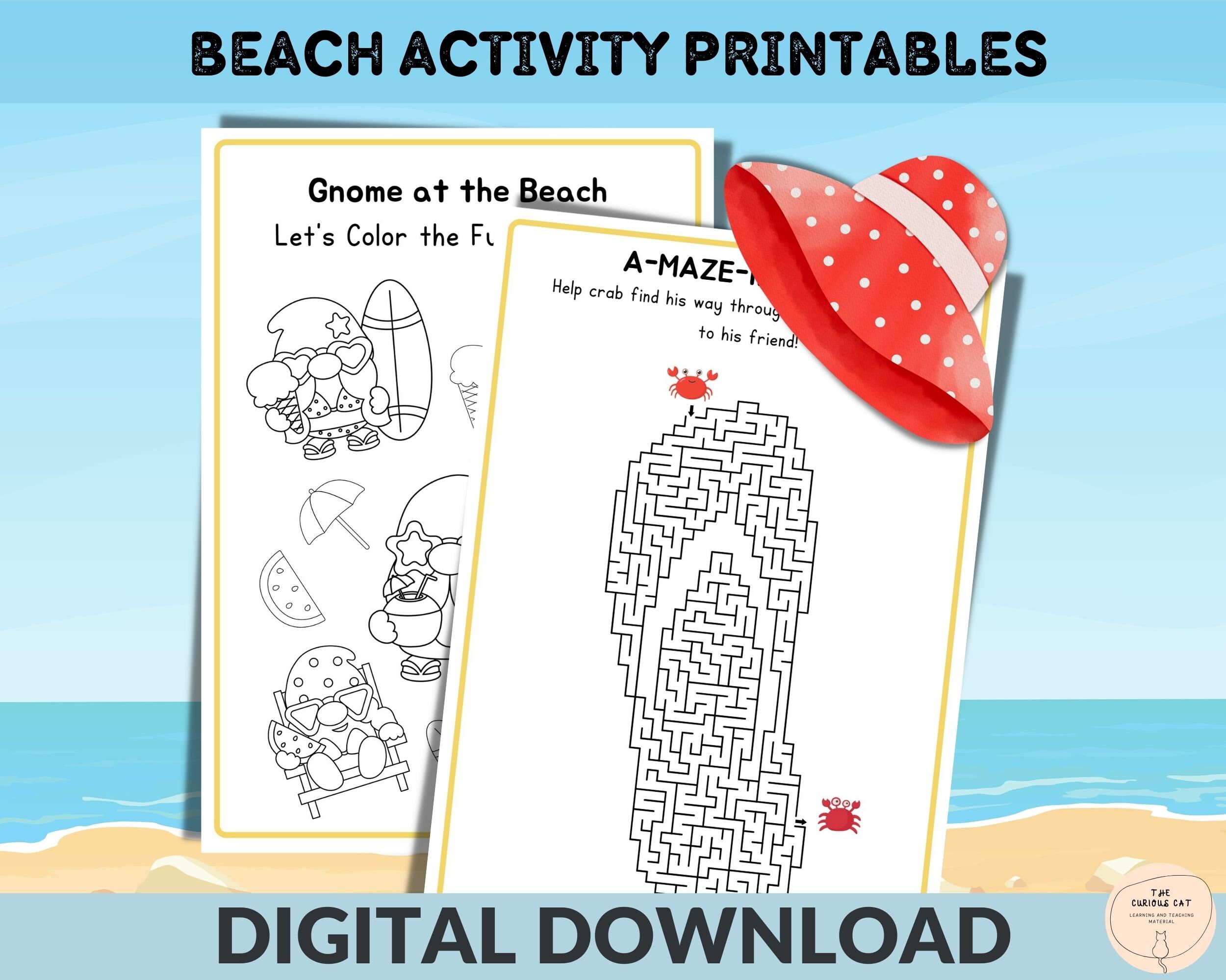 Beach Activity Sheets, Vocabulary & Games, Beach Wordsearch, Sudoku for ...