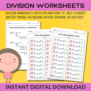 Division Pack for Beginners, Teacher-made Maths Worksheets for 3rd ...