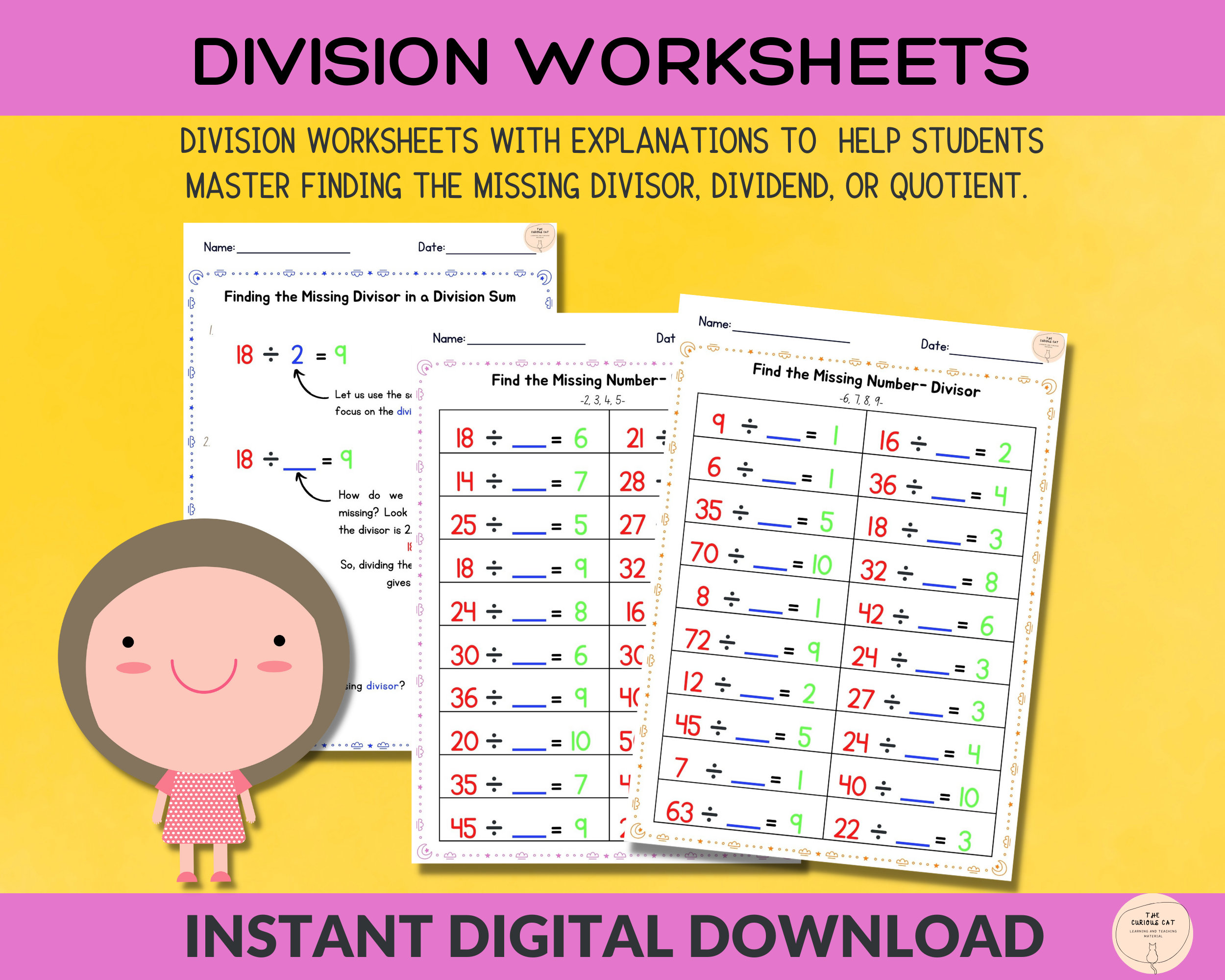 Division Pack for Beginners, Teacher-made Maths Worksheets for 3rd ...