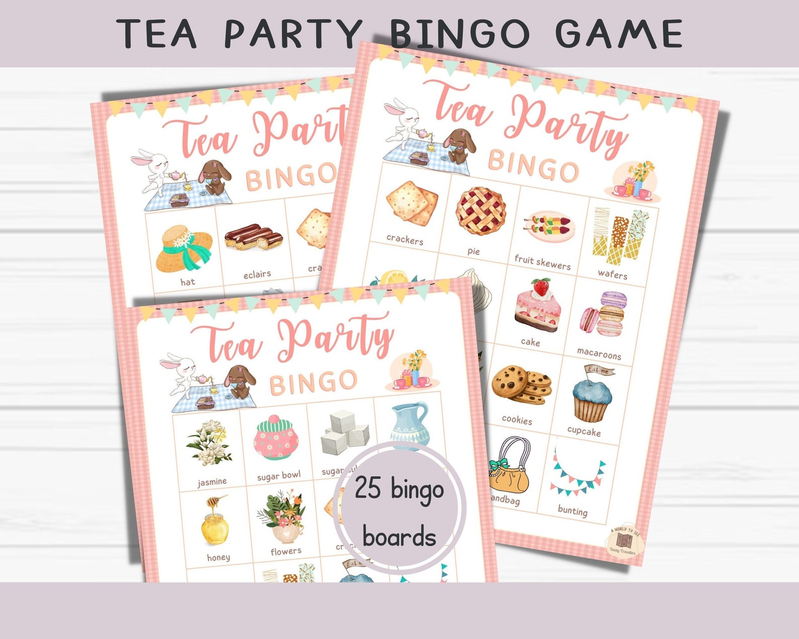 Tea Party Bingo Cards, Tea Party Games, Kids Printable Garden Party ...